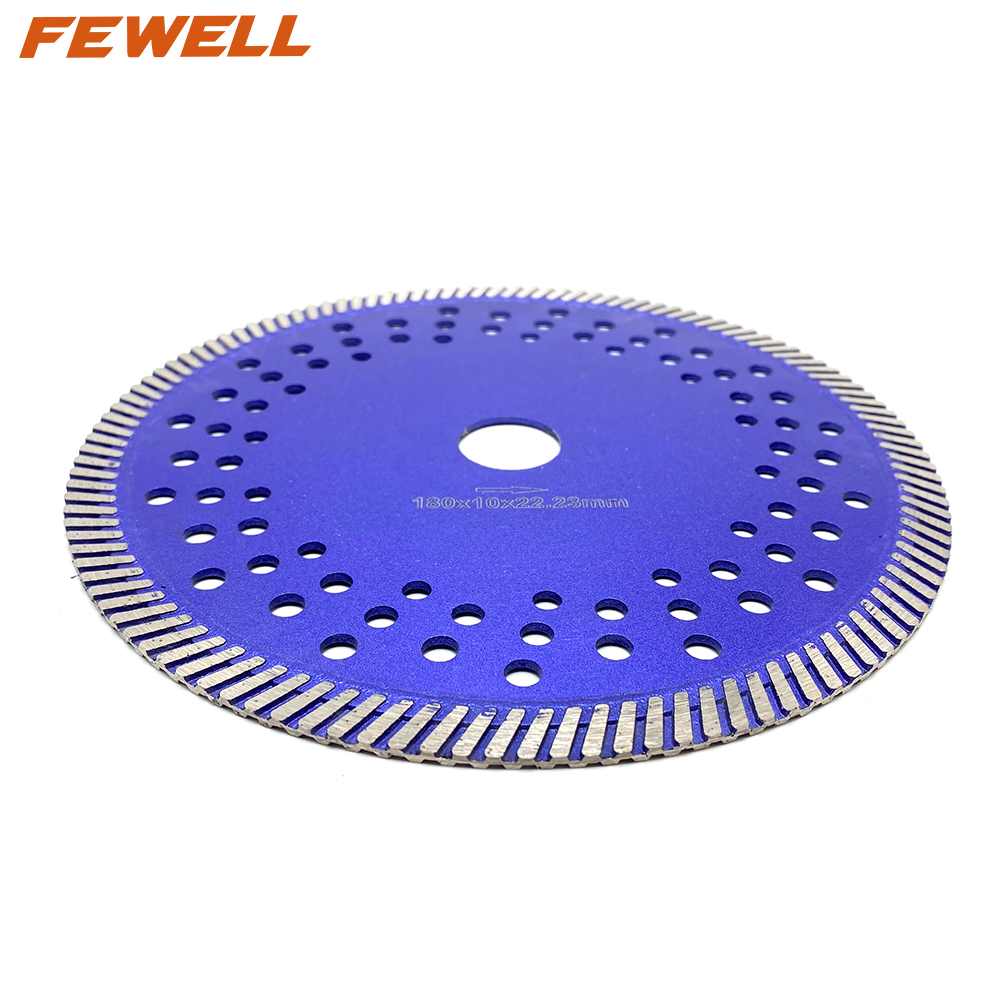 Hot Press 7/9inch 180/230*10*22.23mm cooling holes turbo diamond saw ...